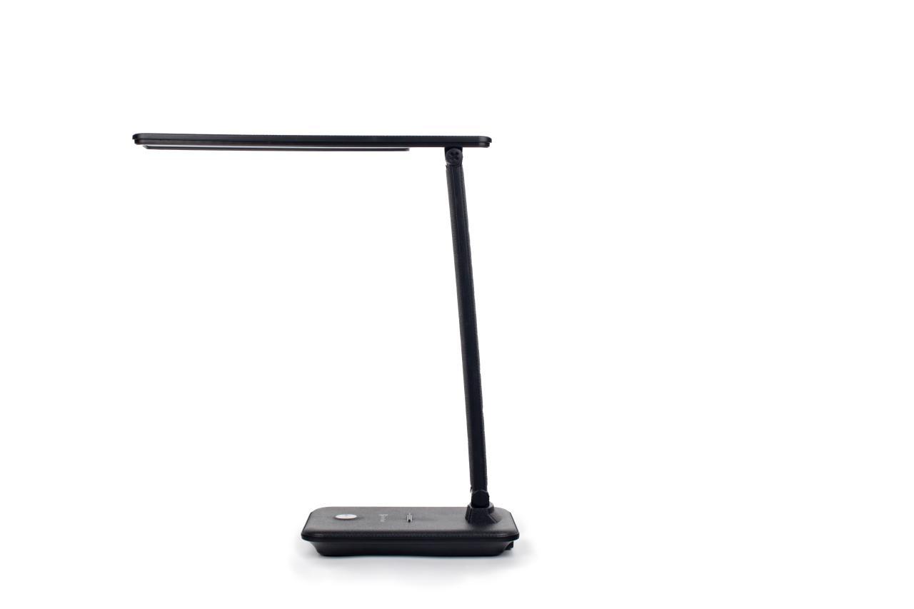 Black Led Table Lamp 10w - Dimmable With Wireless Charger And Touch ...