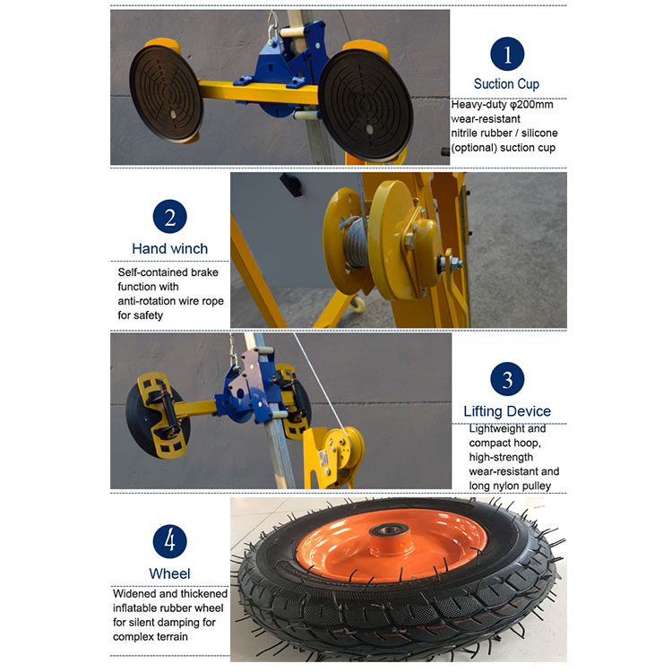 Portable Glass Vacuum Lifting Trolley - Glass Lifter"t, High Quality ...