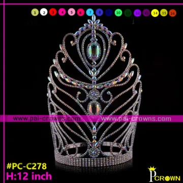 12 Inches Tall Colored Ab Pageant Crowns For Sale, High Quality 12 ...