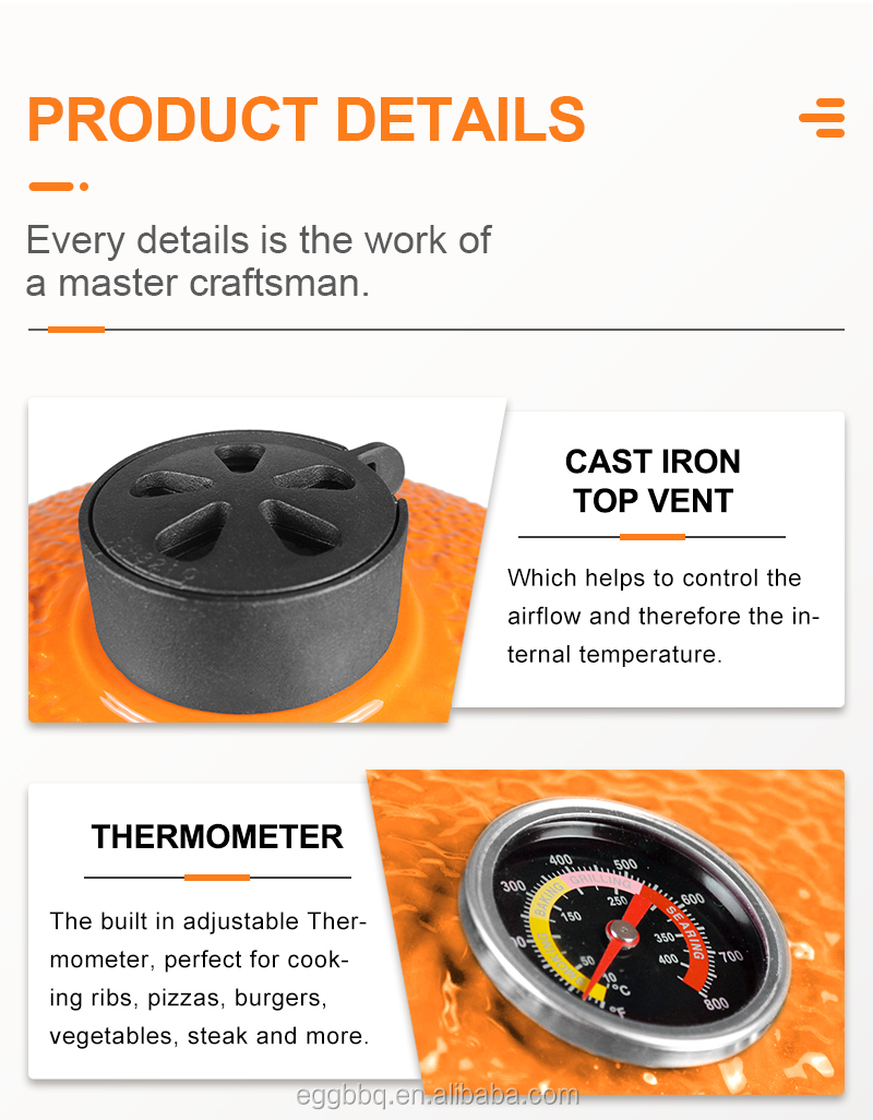 Seb Kamado Meat Grill Barbecue Grill Outdoor Kitchen Bbq Pellet Smoker ...