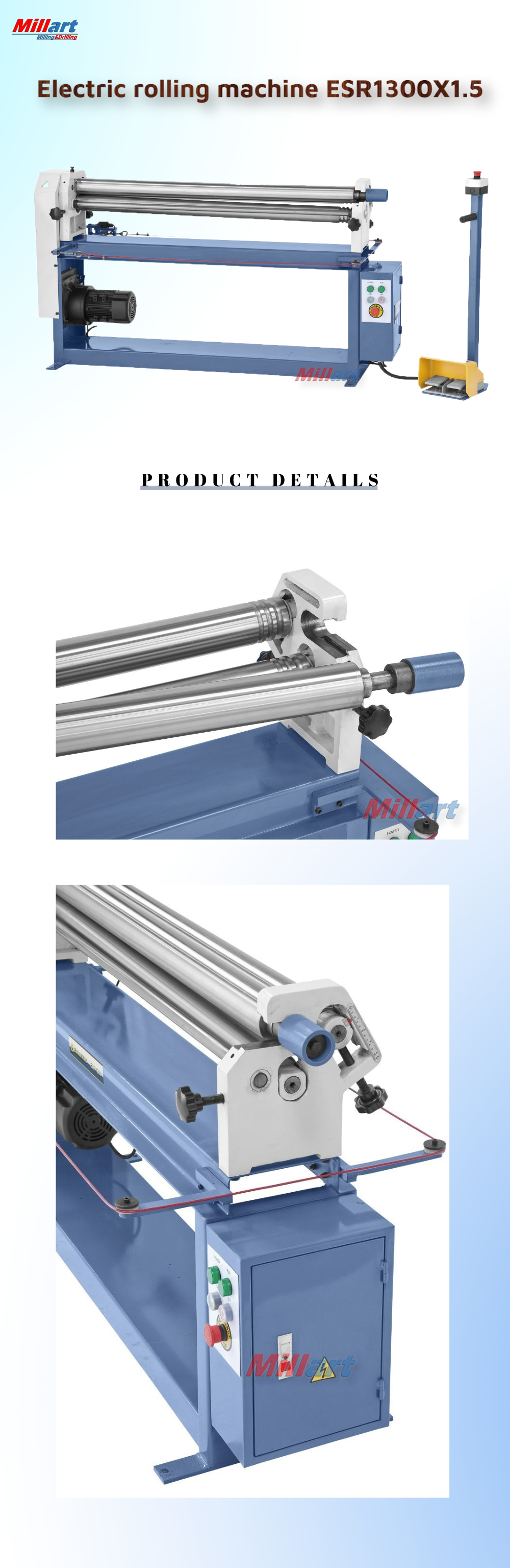 Electric Slip Rolling Machine Esr1300*1.5: Advanced Sheet Metal Rolling ...