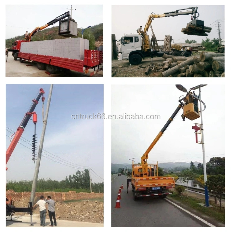 Foton 2 Ton Mini Hydraulic Crane Truck With Work Bucket For Sale, High ...