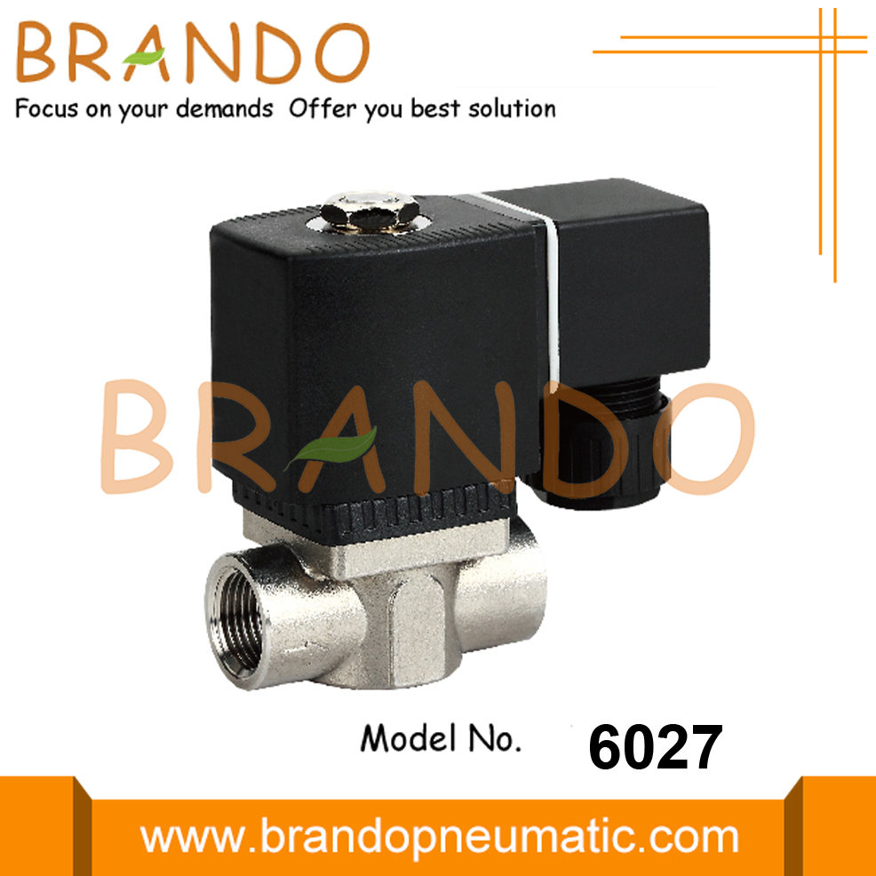 Cina 6027 katup solenoid stainless steel tipe burkert Produsen