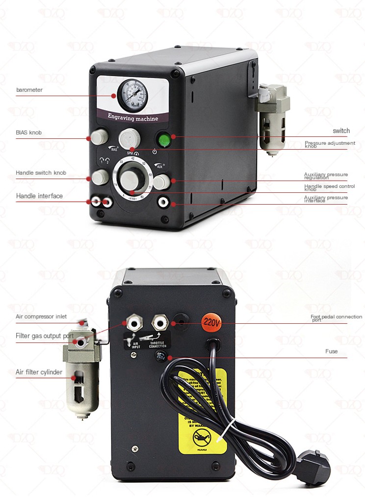Dual-head Pneumatic Engraver For Jewelry: Bead Edge Machine & Micro ...