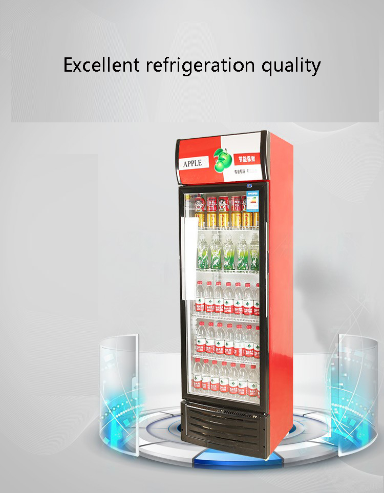 Single Door Chiller Commercial Refrigerator For Convenience Stores ...