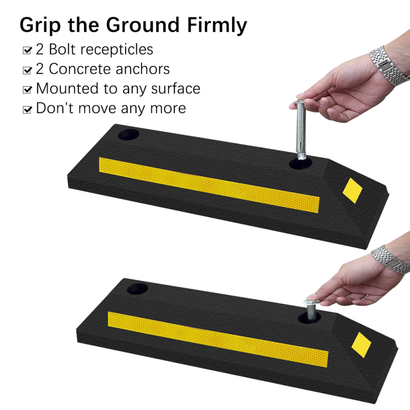Vehicle Garage Bumper Heavy Duty Rubber Parking Lot Driveway Stopper ...