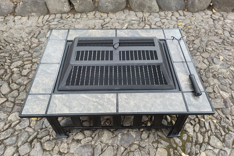 Diy Garden Fire Pit Table With Bbq Grill Brazier For Outdoor Cooking ...