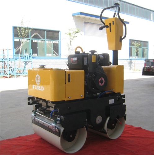 Double Drum Pedestrian Roller For Soil Compact, High Quality Double ...