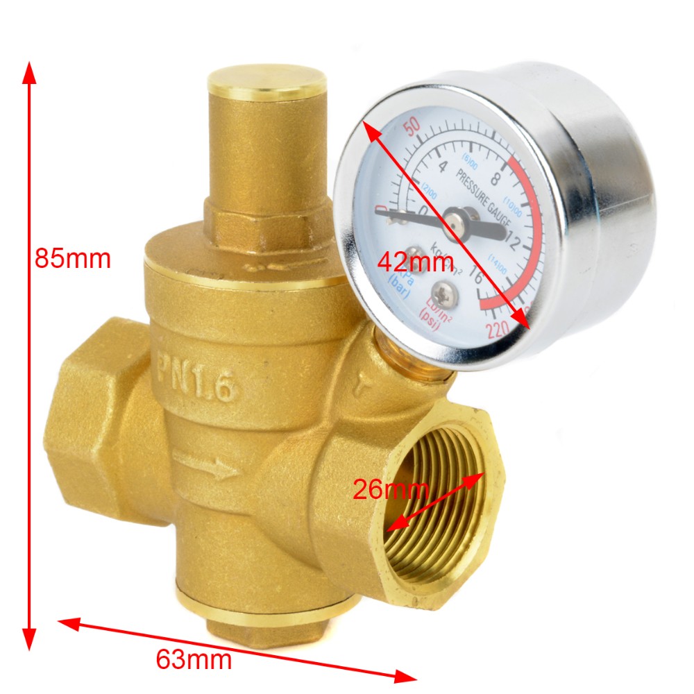 Dn20 3/4 Inch Brass Water Pressure Reducing Valve, High Quality Dn20 3/ ...