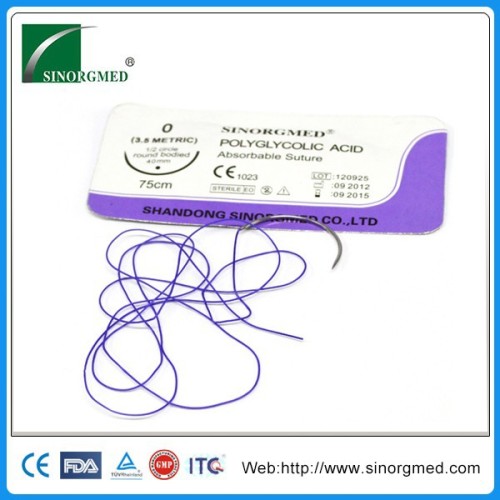 Synthetic Absorbable Suture Absorbable Pga Suture, High Quality ...