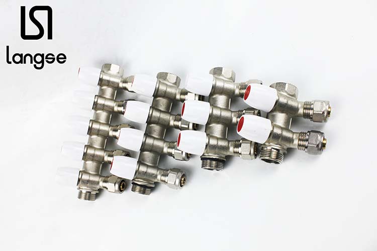 16mm Brass Manifold Gate Valve With 5-hole Connection For Hot Water Pex ...