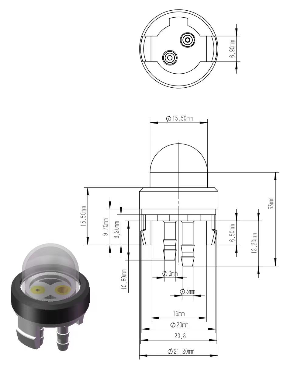 Stihl Fuel Pump Primer Bulb Replacement For Sp 400 Models: Fs94, Fs250 ...