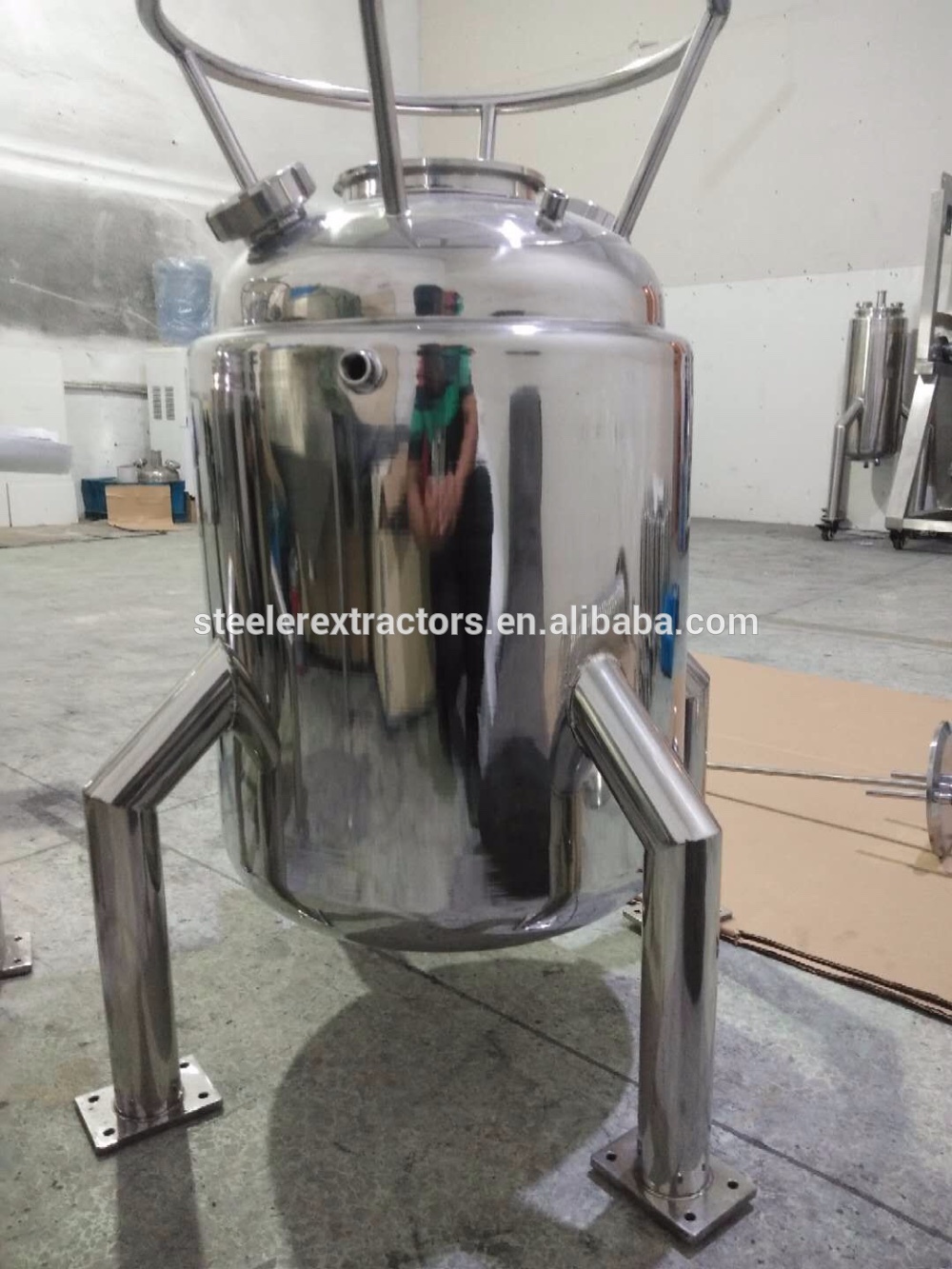 Sanitary Ss304 Jacketed Tank With Legs And Casters (8", 10", 12"), High ...