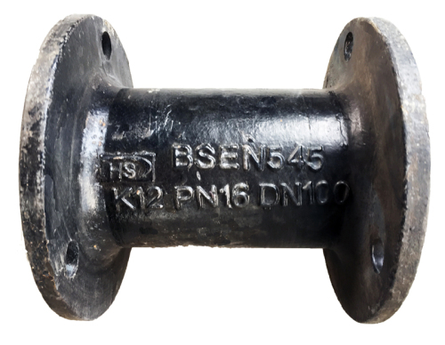 Ductile Iron Double Flanged Short Pipe, High Quality Ductile Iron ...