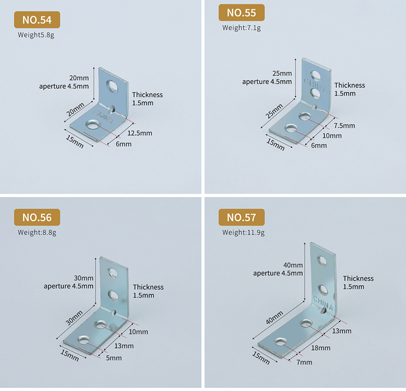 90 Degree Steel Bracket Furniture Connector Hardware Fittings, High ...