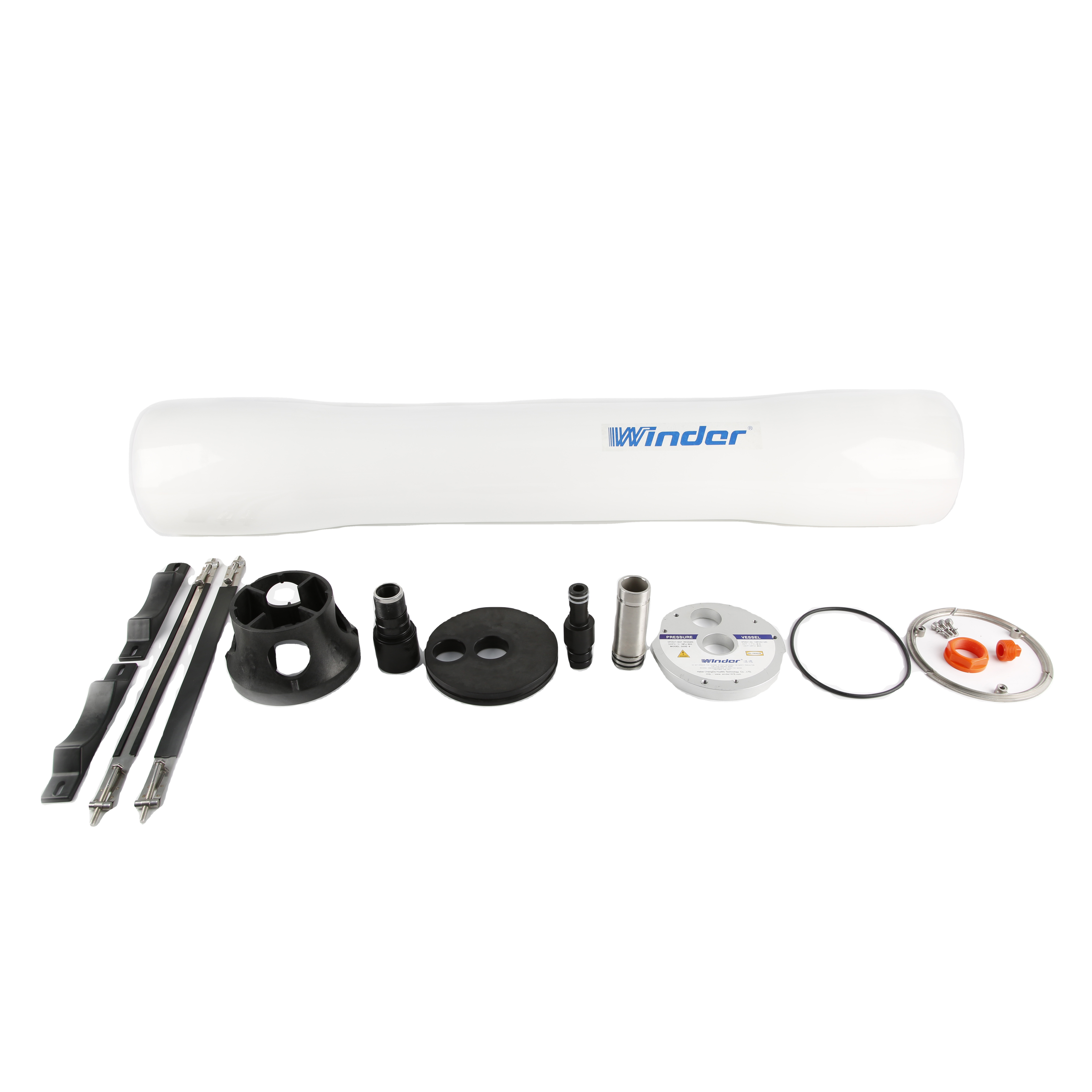 Frp Pressure Vessels Membrane Housing Winder End Port, High Quality Frp ...