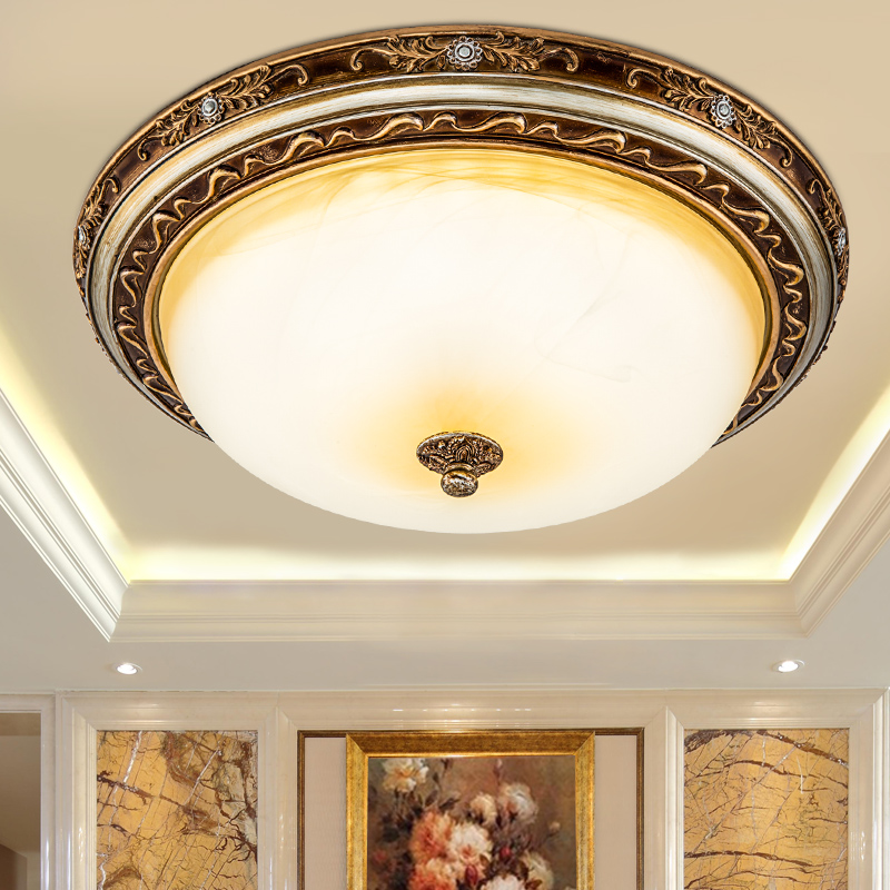 E27 Led Round Ceiling Lamps With Plastic/abs Base And Glass Cover, High ...