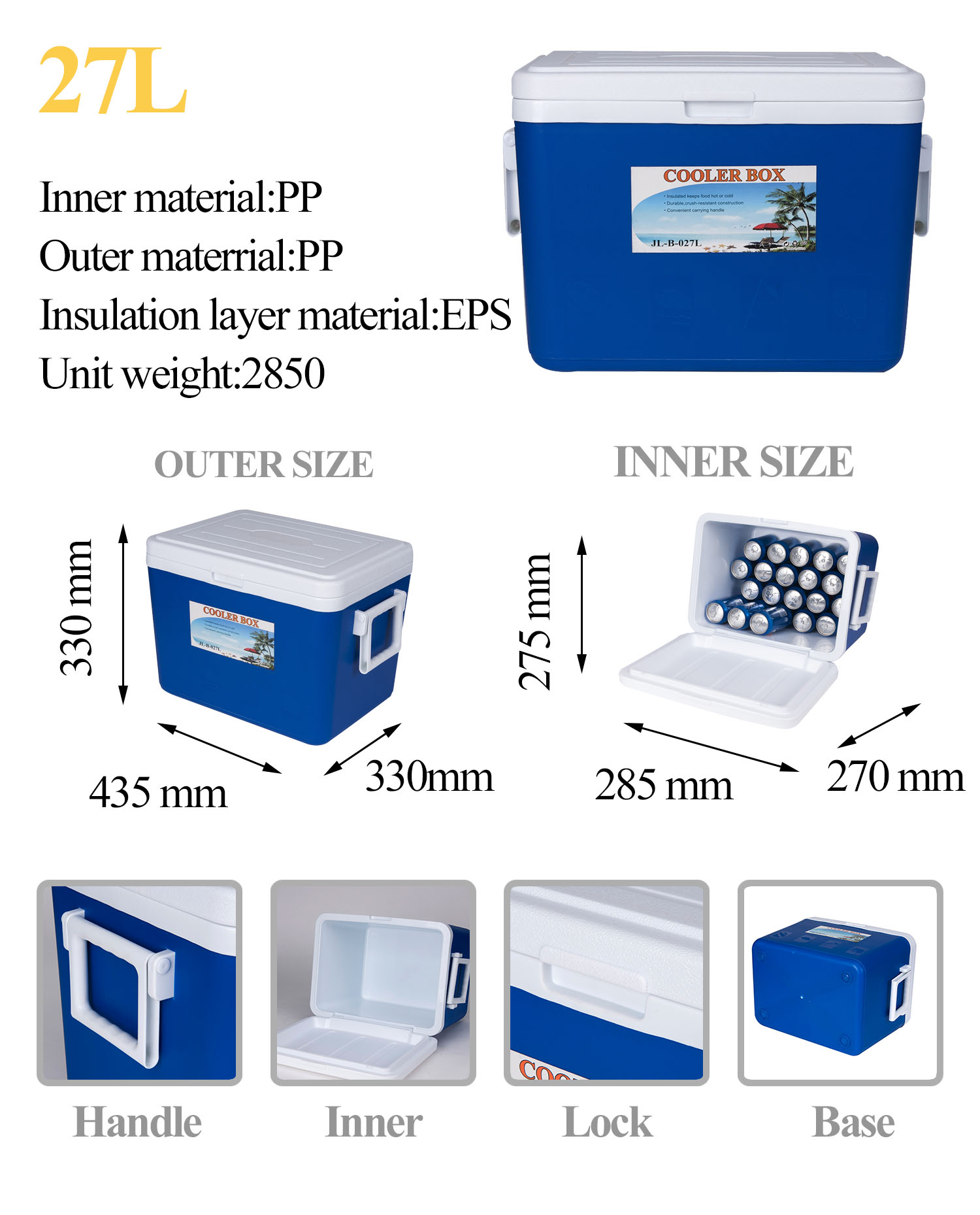 Rotomolded Large Plastic Ice Chest Cooler Box, High Quality Rotomolded ...