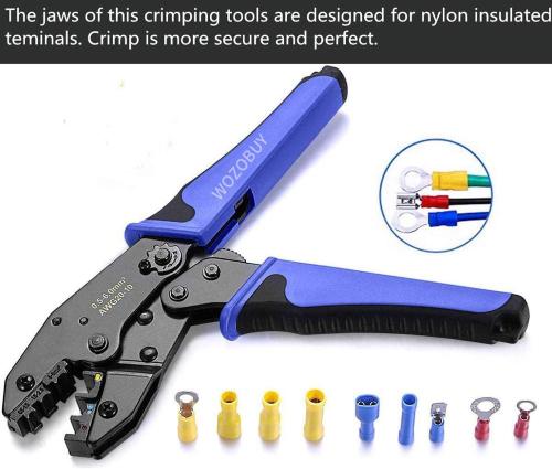 Wire Terminals Crimping Tool,insulated Ratcheting Terminals Crimper Kit ...
