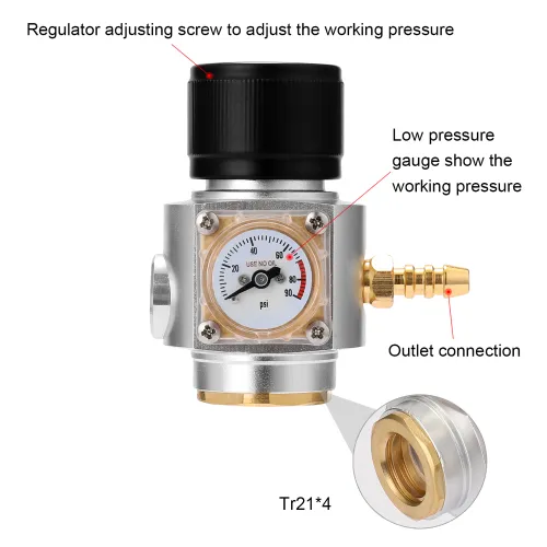 Sodastream Co2 Mini Gas Regulator Co2 Charger Kit Bar Tool 0-90 Psi ...