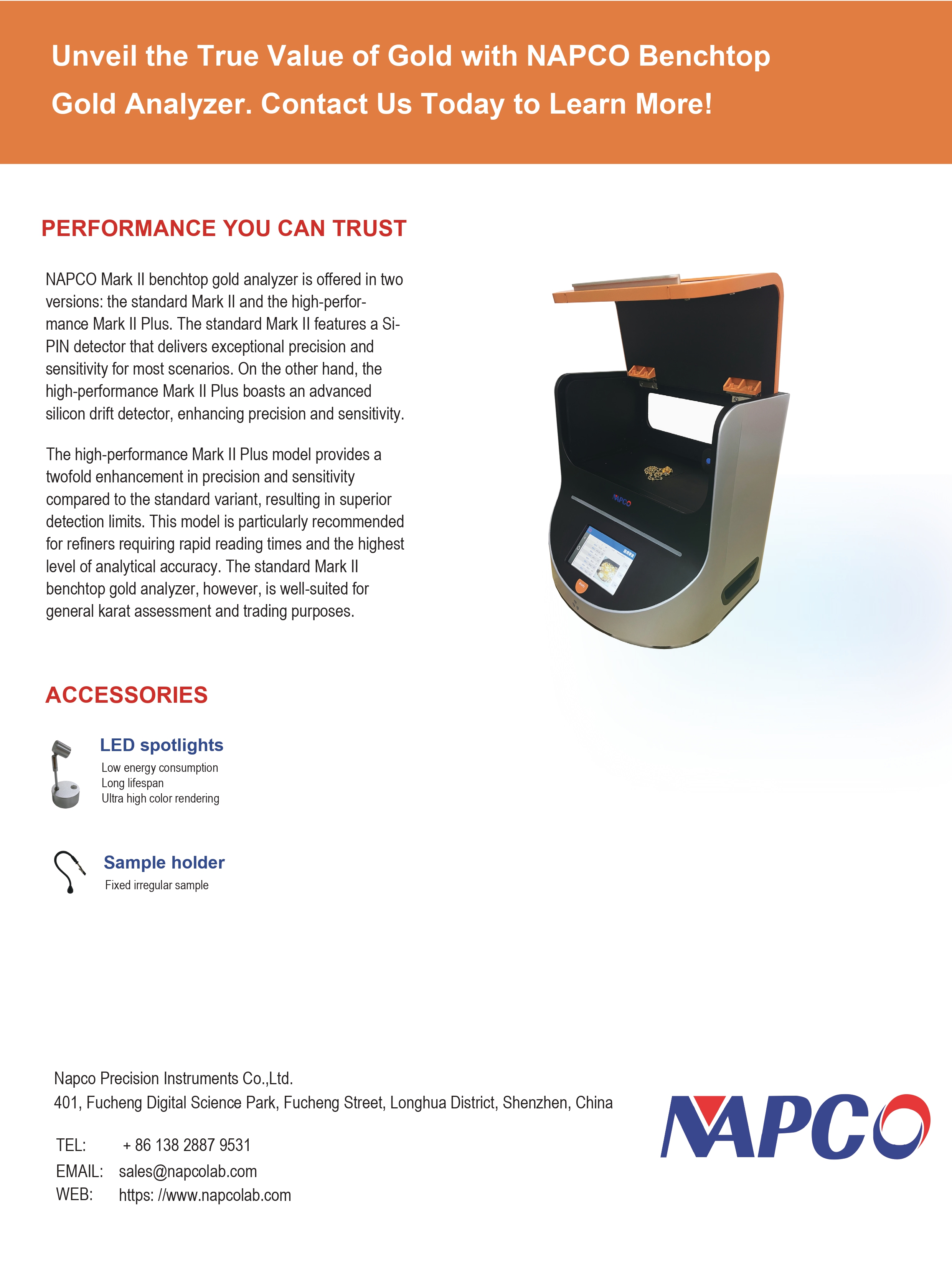 Napco Benchtop Xrf Analyzer Spectrometer For Gold And Metal Testing ...