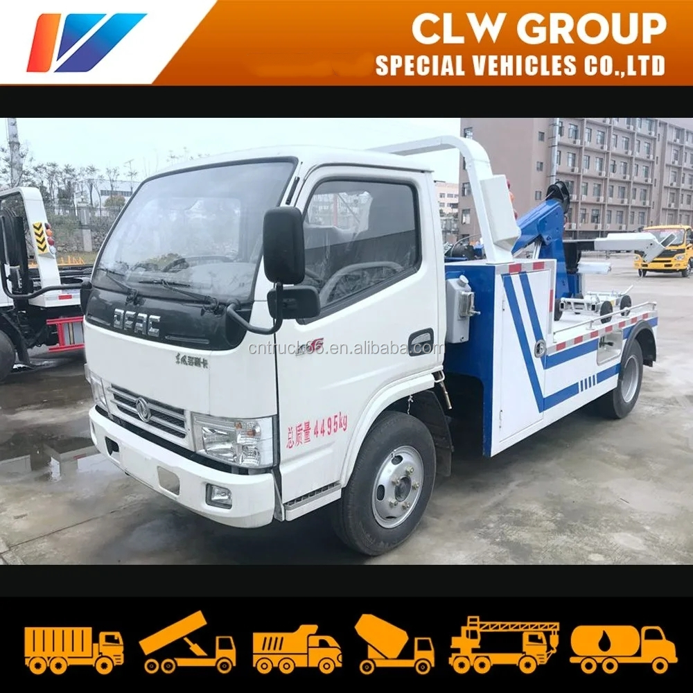Dongfeng Mini Wheel Lifting Rollback Trucks Integrated Tow And Crane ...