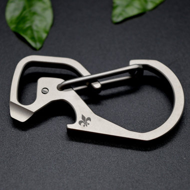 เครื่องมือปีนเขา Edc กลางแจ้ง Titanium Carabiner Keychain คุณภาพสูง ...