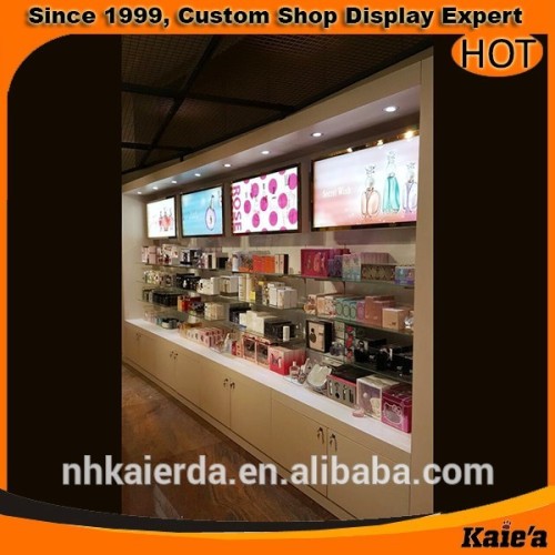 Lighted Wooden Perfume Display Cabinet, High Quality Lighted Wooden ...