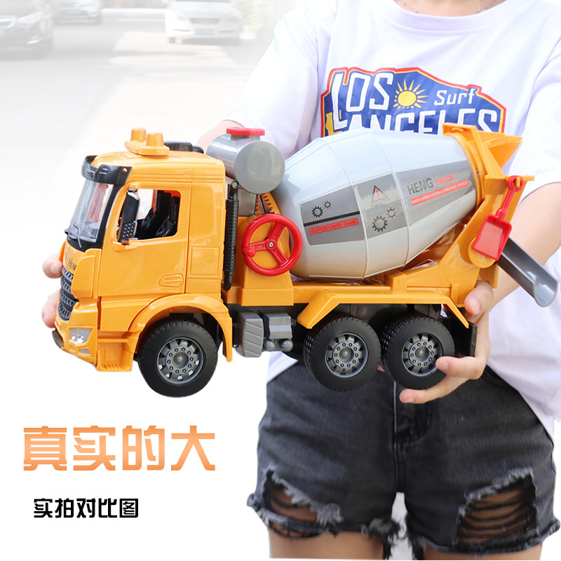 Large Size simulation cement truck mixer toy vehicle model inertia ...