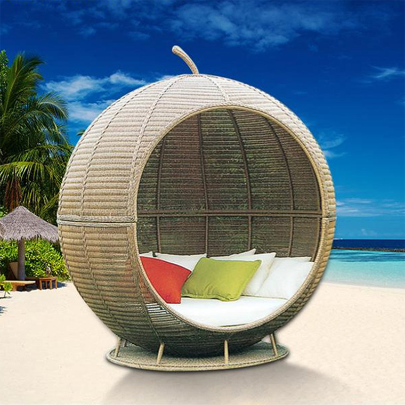 Outdoor Daybed Dubai Apple Shape Wicker Daybed, High Quality Outdoor ...