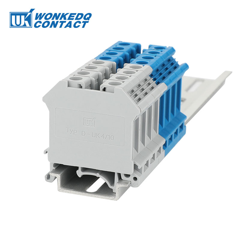 Din Rail Terminal Blocks For Panel Mount Uk-5n Universal Class Connector Screw Contact ...
