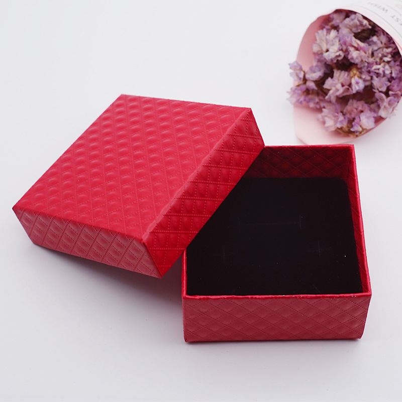 Colorful Square Diamond Pattern Minimalist Jewelry Box, High Quality ...