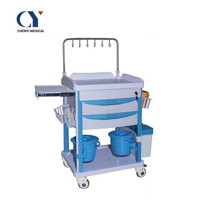 Plastic Medical Cart Iv Transfusion Trolley With Drawers, High Quality ...