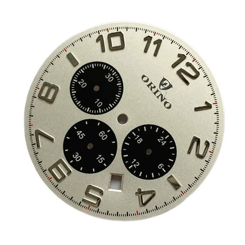 Chronograph Silver Watch Dial With 3 Subdials, High Quality Chronograph ...