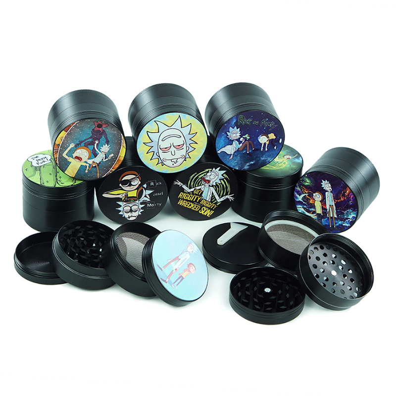 Funny Pattern Metal Grinder 4 Layers Herb Crusher Cigarette Accessories ...