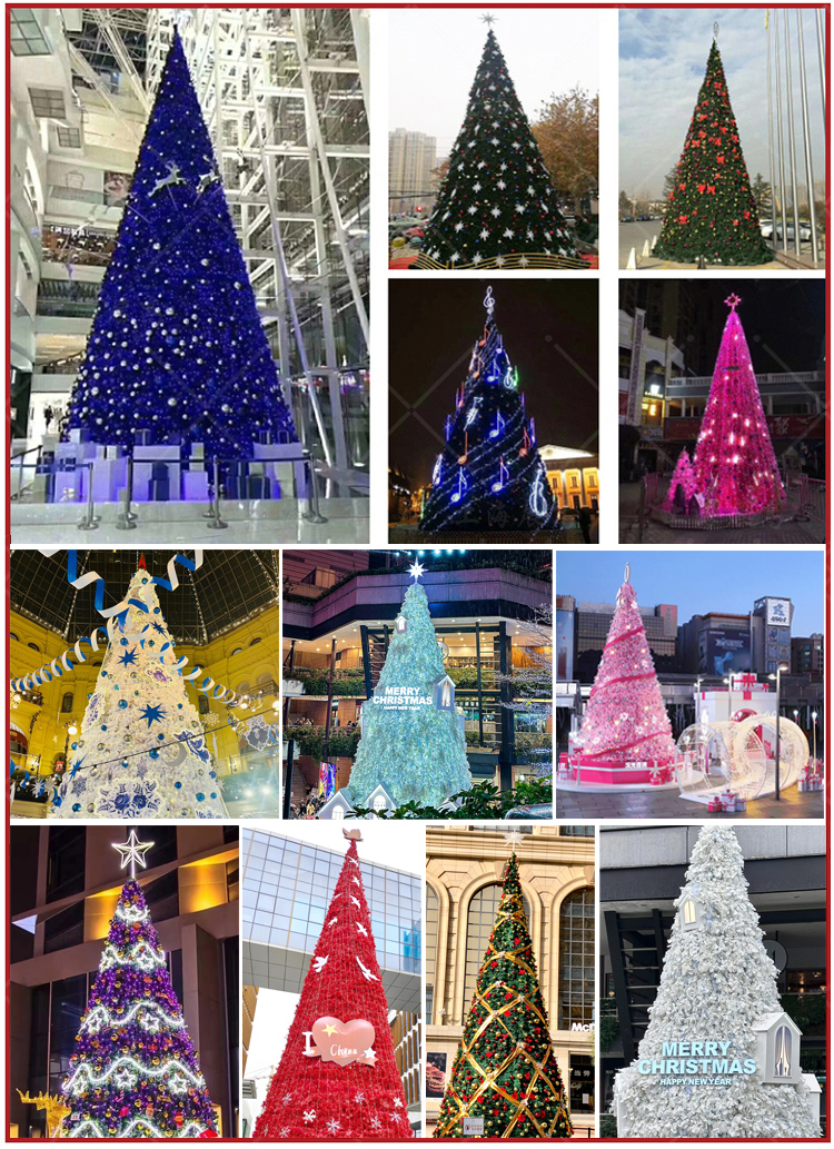 Outdoor Giant Christmas Tree 20ft-40ft With Led Lights And Stand For ...