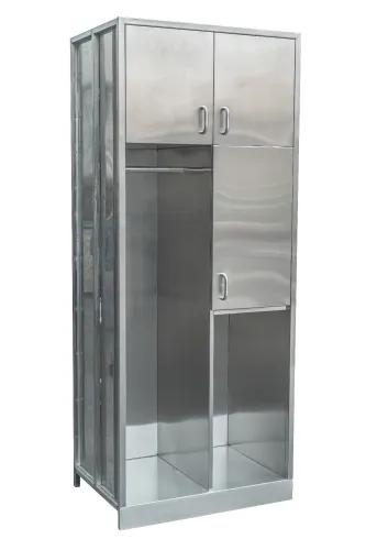 Stainless Steel Freestanding Hospital Wardrobe, High Quality Stainless ...