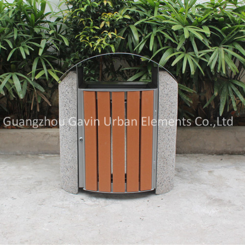Recycled Plastic Outdoor Trash Can Stone Street Dustbin/street Garbage ...