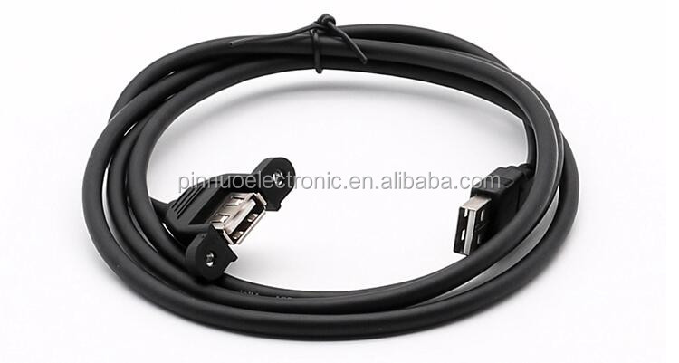 2m Panel Mount Usb 2.0 Cable A Male To A Female, Awg 27/25, 26awg With ...