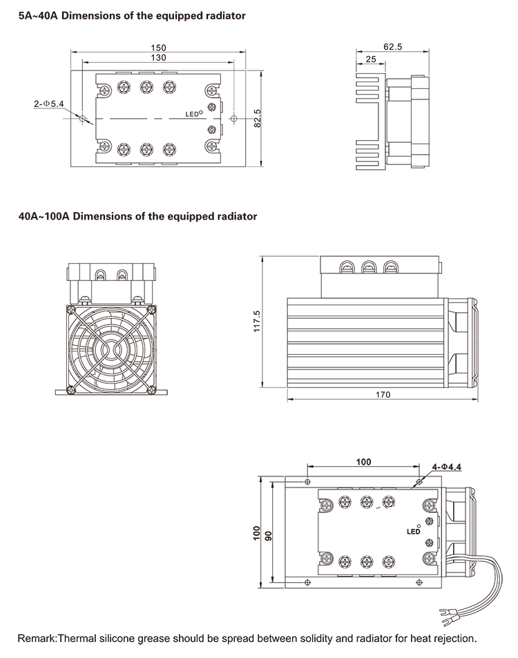 100a 480v 3 Phase Solid State Relay Ssr 3aa, High Quality 100a 480v 3 ...