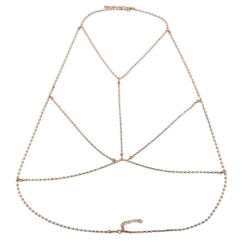 Stonefans Sexy Rhinestone Body Harness Bra Necklace Jewellery For Women ...