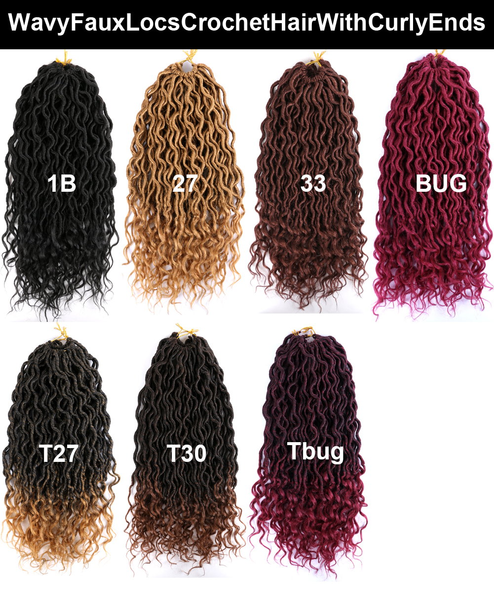 Myzyr Goddess Nu Locs Soft Crochet Hair Braids 18inch Faux Locs Curly ...