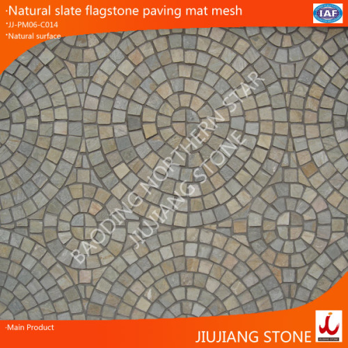 Natural Slate Interlocking Paver Stone On Mesh, High Quality Natural ...