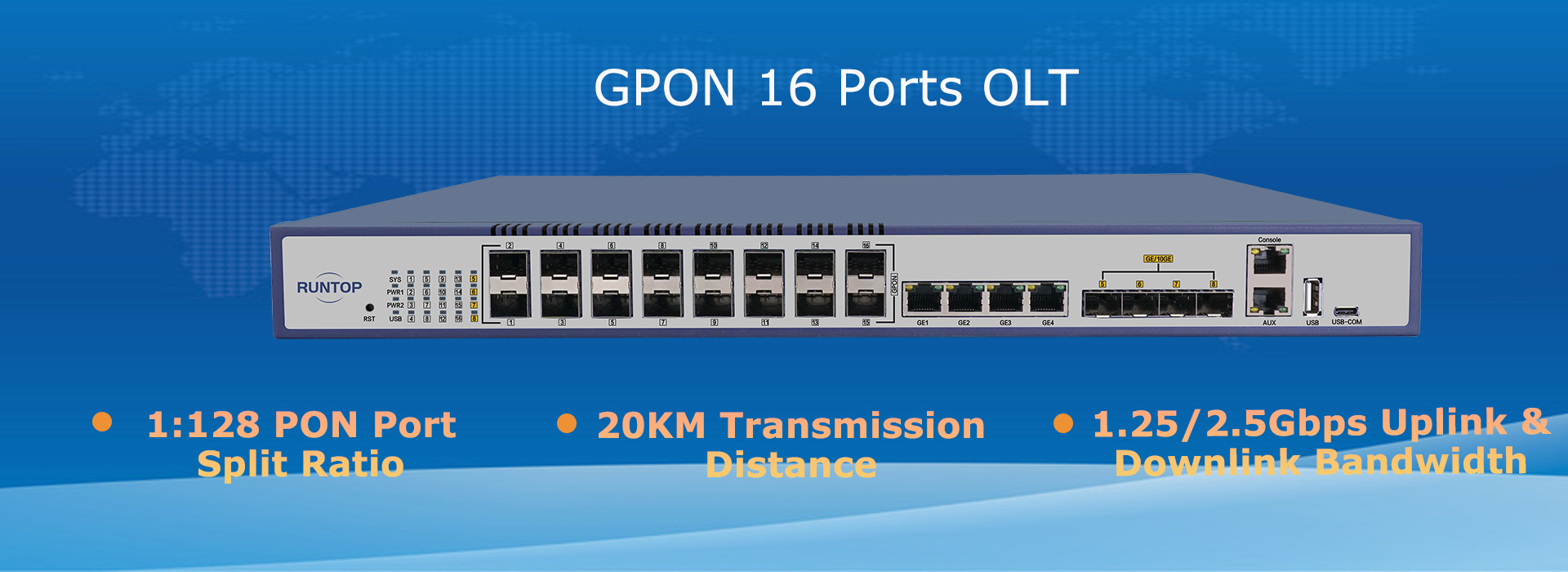 16 Pon Ports Gpon Olt For Gpon Onu, High Quality 16 Pon Ports Gpon Olt ...