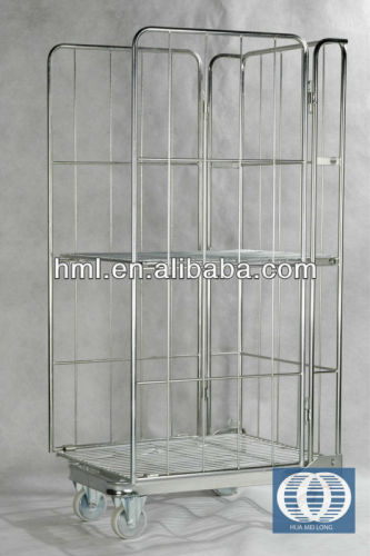 Logistic Warehouse Wire Mesh Cart, High Quality Logistic Warehouse Wire ...