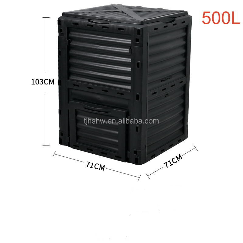 500l Recycled Plastic Garden Composter Bin, High Quality 500l Recycled ...