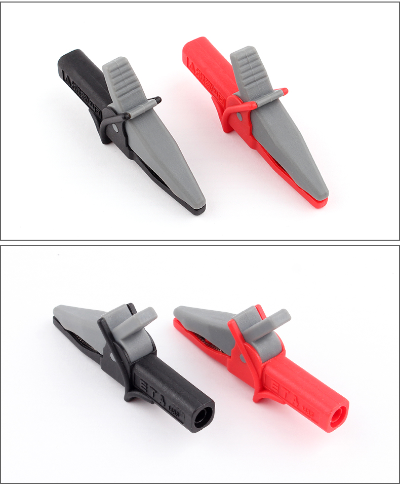 5 Colors Safe Closed High Current Alligator Clip With 4mm Banana Jack ...