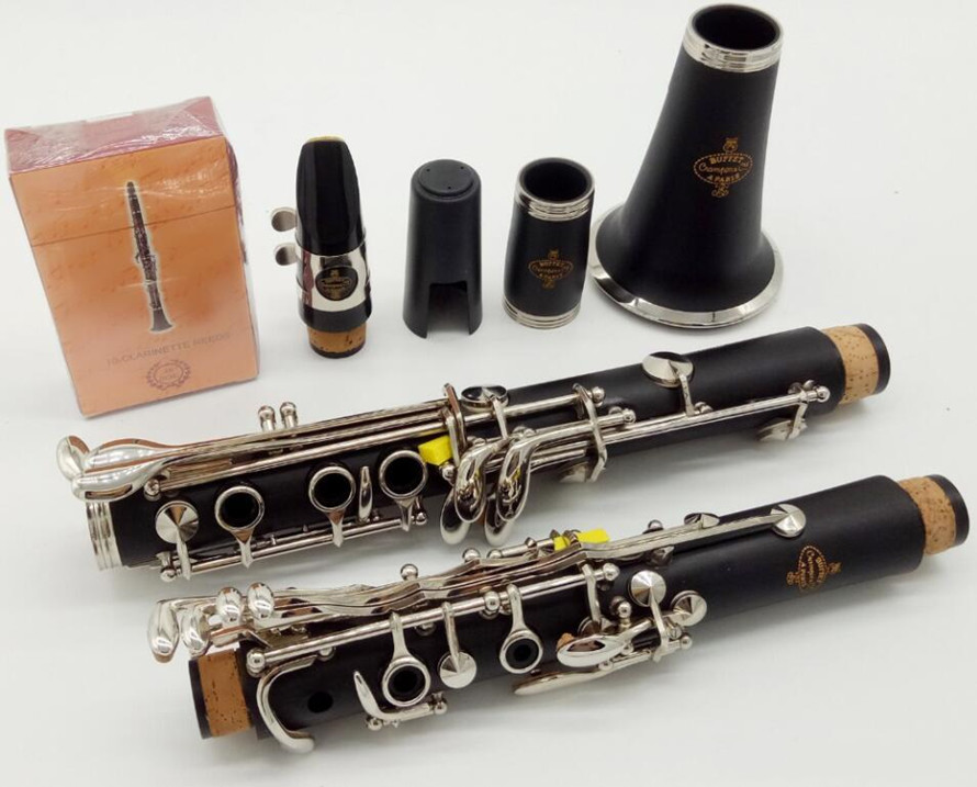 Buffet Crampon Blackwood Clarinet E13 Model Bb Clarinets Bakelite 17 Keys Musical Instruments ...