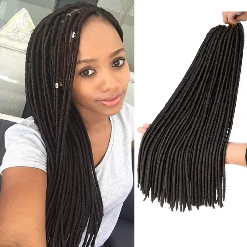 Bomba Dreadlocks Crochet Braids Soft Faux Locs Crochet Hair Synthetic ...