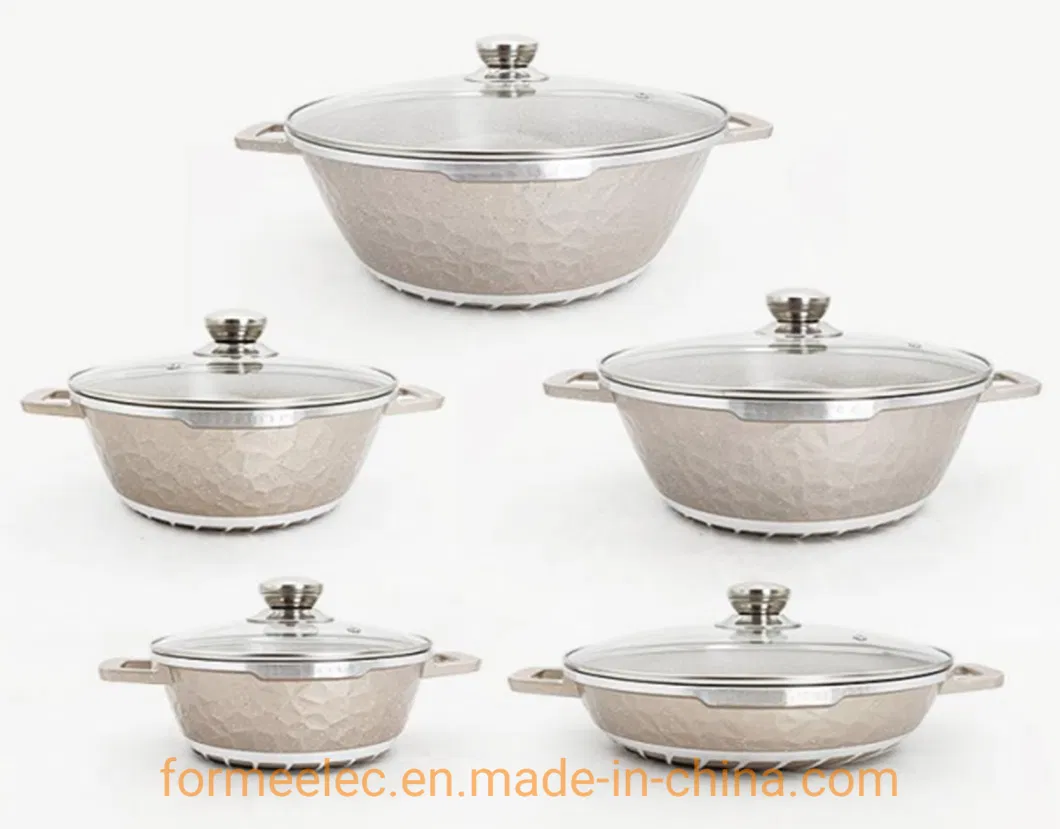 16 Pieces Casserole Cookware Set Aluminum Granite Set Stewpot Fry Pan ...